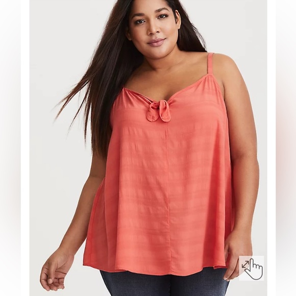 torrid | Tops | Torrid Sophie Textured Woven Bow Front Swing Cami ...